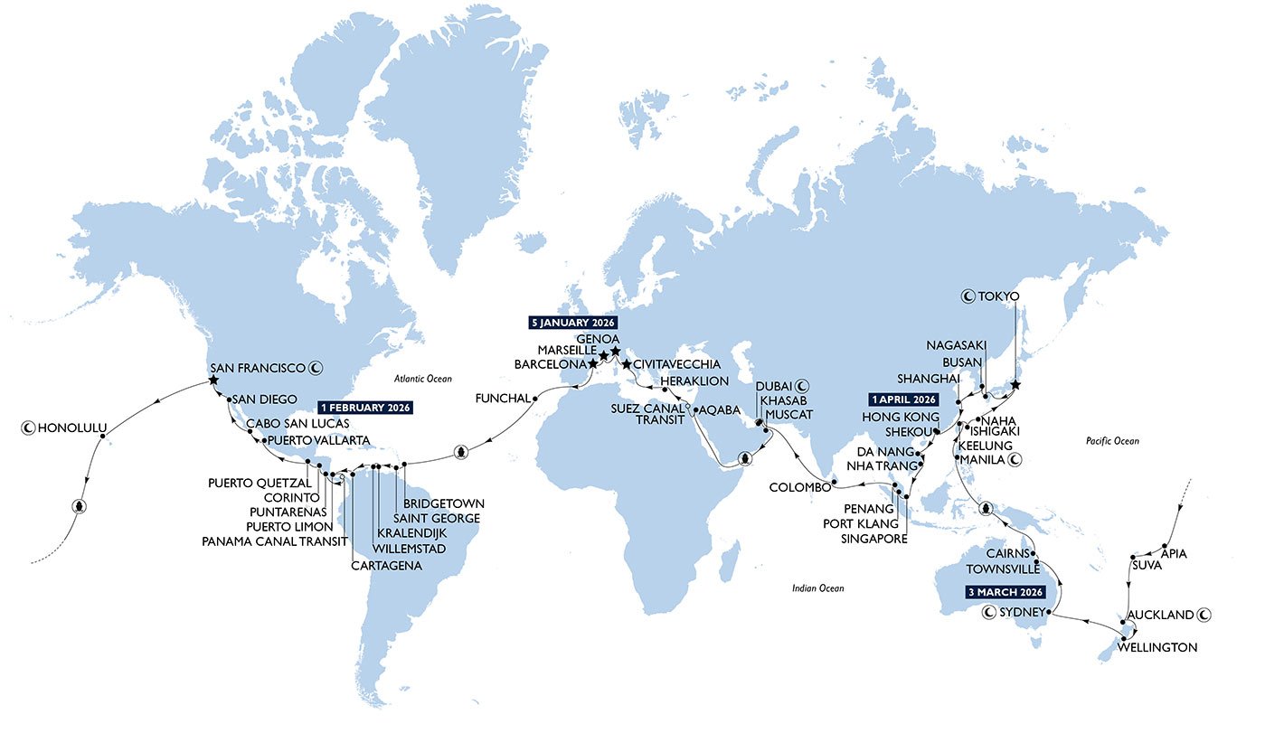 World Cruise 2026 - Cruzeiro Volta ao Mundo 2026 | MSC Cruzeiros